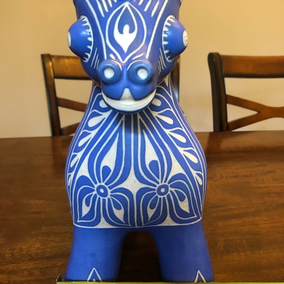 Pablo Zabal | Accents | Large 2 Tall Pablo Zabal Signed Blue Zoo ...